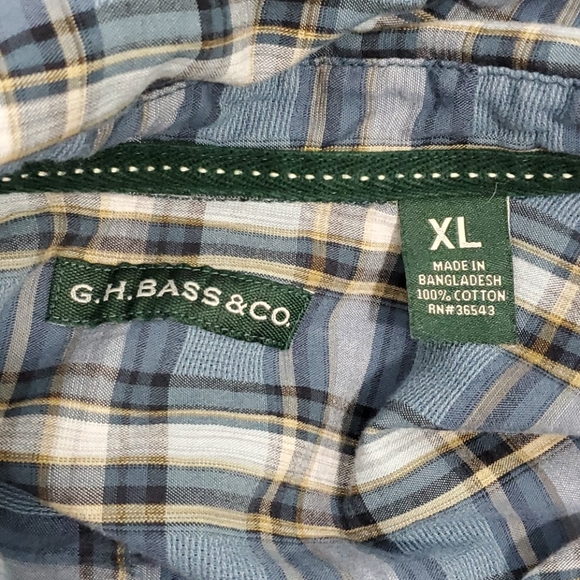 G.H. Bass & Co. | Shirts | Gh Bass Co Checkered Long Sleeve Shirt Xl ...